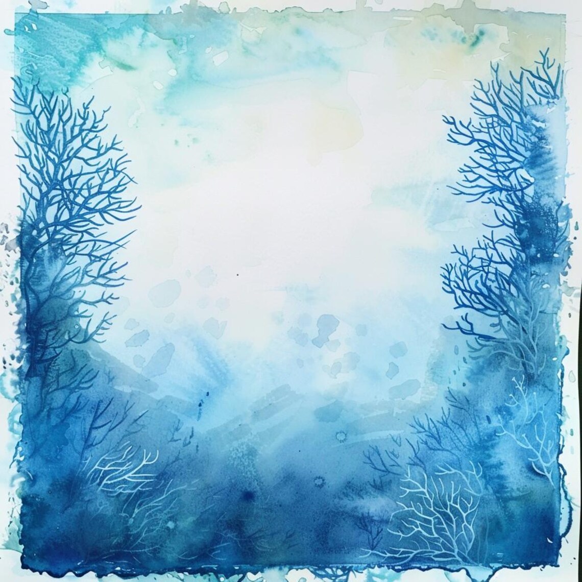 24 Watercolor Coral Reef Clipart, Ocean Clipart, Sea Life Illustration ...