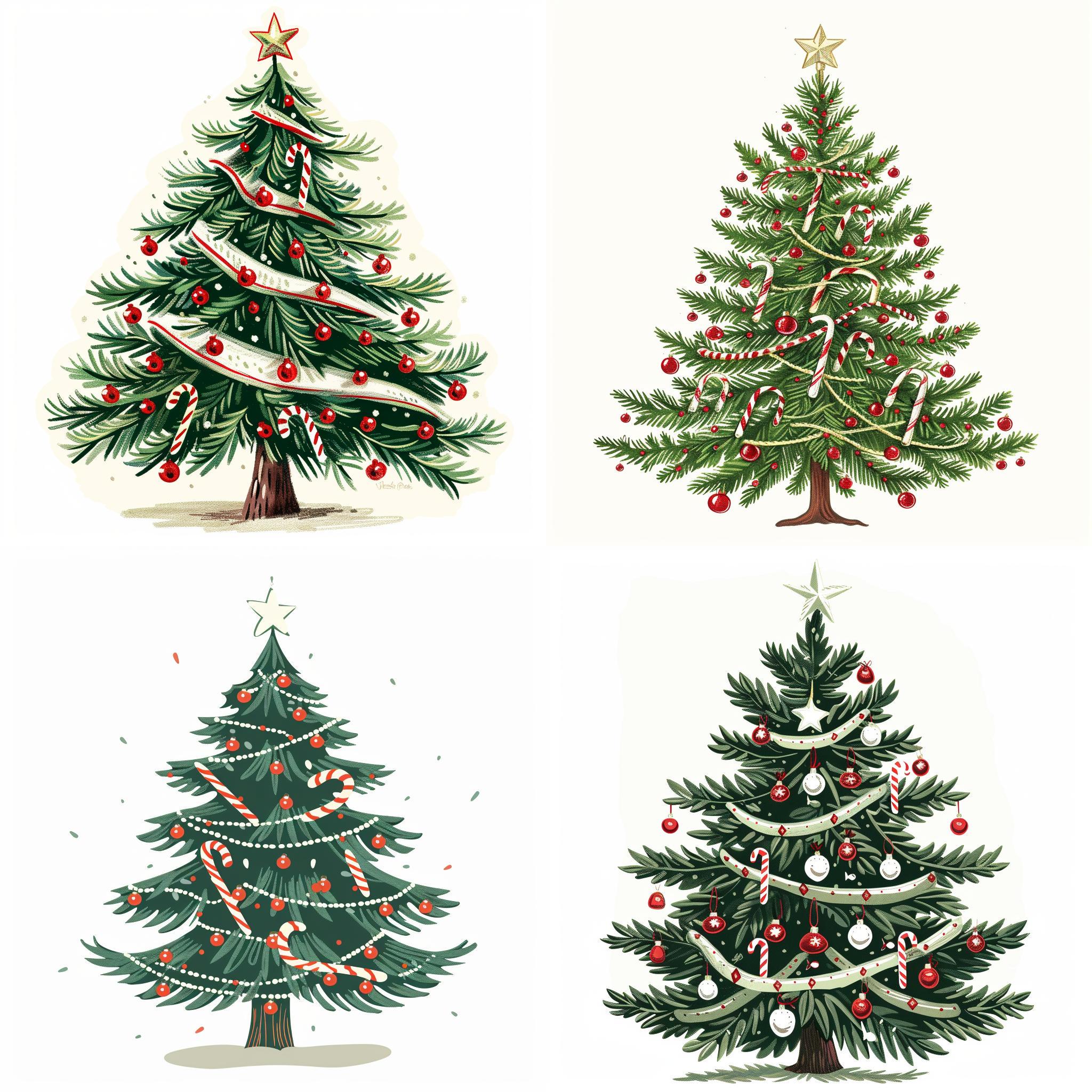 24 Christmas Tree Clipart, Holiday Clipart, Festive Tree Digital ...