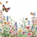 16 Watercolor Butterfly Garden Clipart, Floral Nature Artwork, Vibrant ...