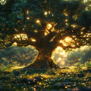 24 Enchanted Fairy Tale Tree Clipart, Magical Tree Illustration Digital ...