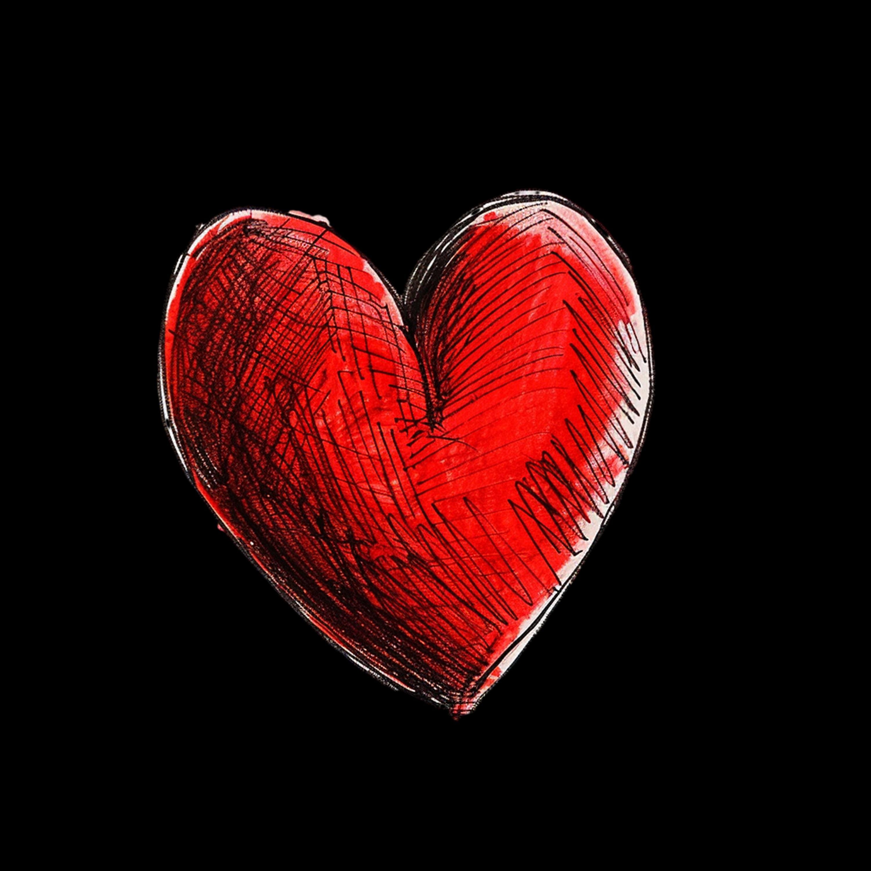 24 Hand Drawn Red Heart Transparent Clipart, Sketch Style Heart ...