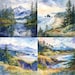 37 Rustic Landscape Watercolor Clipart, Digital Download, Nature Wall ...