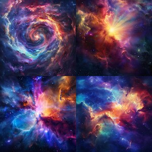 24 Galaxy Portal Clipart, Nebula Space Art, Cosmic Swirls PNG, Digital ...