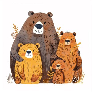 24 Bear Family Clipart, Cute Animal Graphics, Mother Bear, Baby Bears ...