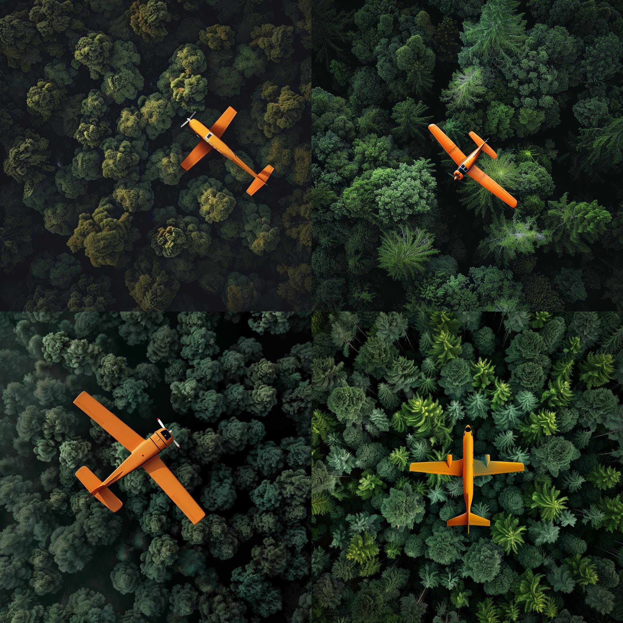 24 Airplane in Forest Clipart, Nature Aviation Digital Art, Green ...