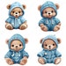 29 Watercolor Teddy Bear Hoodie Clipart, Teddy Bear Clipart ...