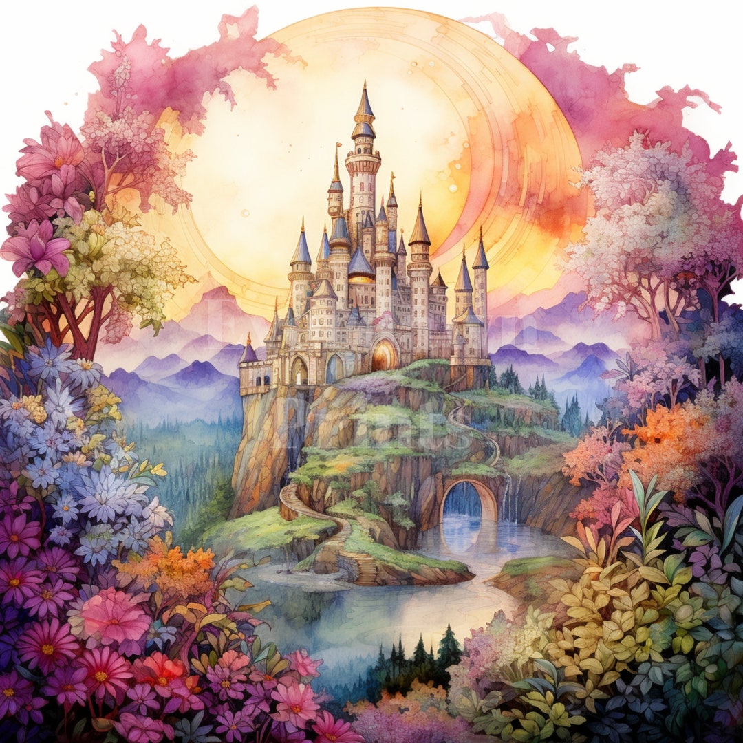 11 Fairy Tale Castle, High Quality PNG, 300 Dpi, Clipart, Baby Shower ...