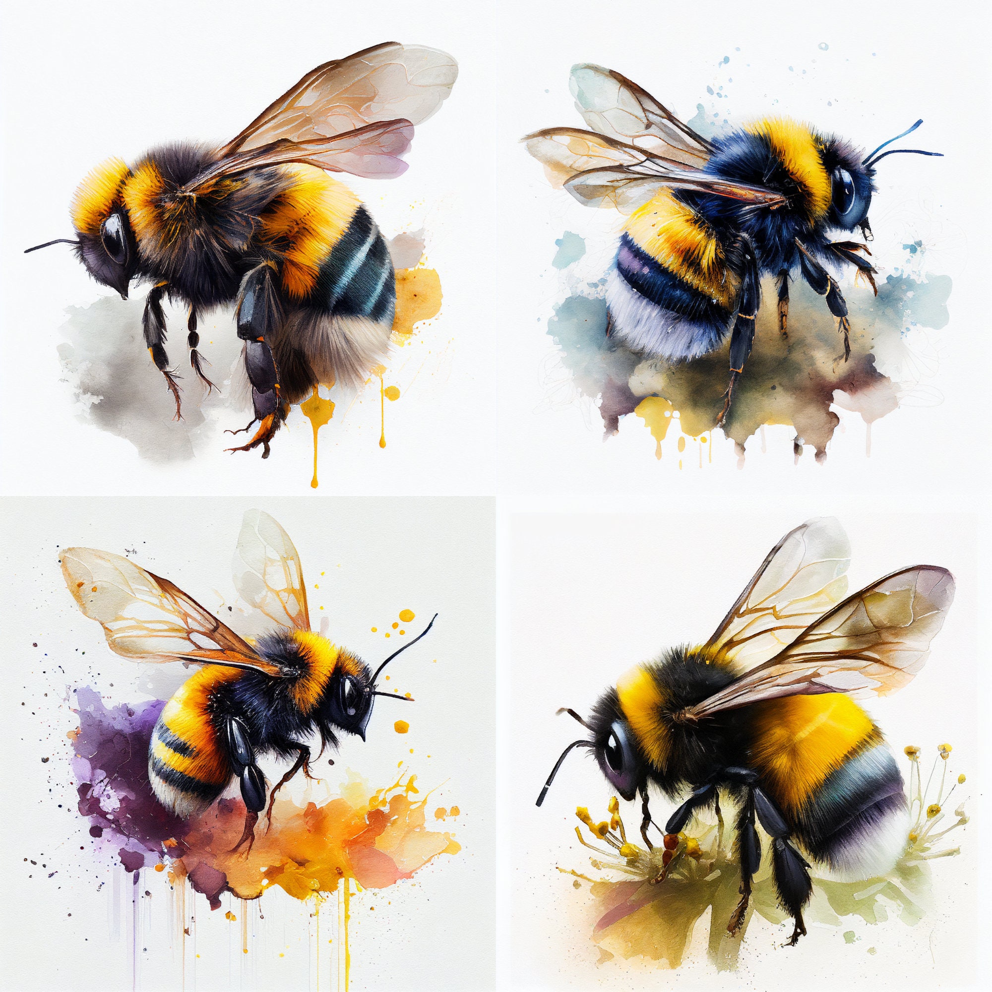 17 Bumblebee Clipart, High Quality Pngs, Nursery Art, Digital Planner ...