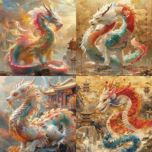 24 Fantasy Dragon Clipart, Chinese Folklore Dragon Art, Digital ...