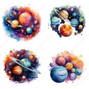 19 Outer Space Clipart Set, High Quality Transparent PNG Planets ...