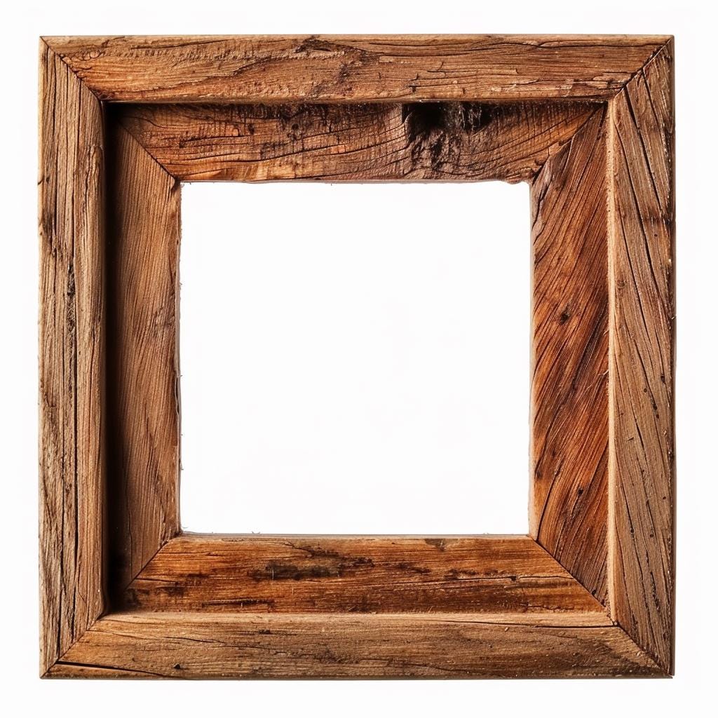 24 Rustic Wood Frame Clipart, Vintage Style Digital Download, Wooden ...