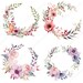34 Flower Wreath Clipart, Flowers Arrangements, Watercolor Rustic ...