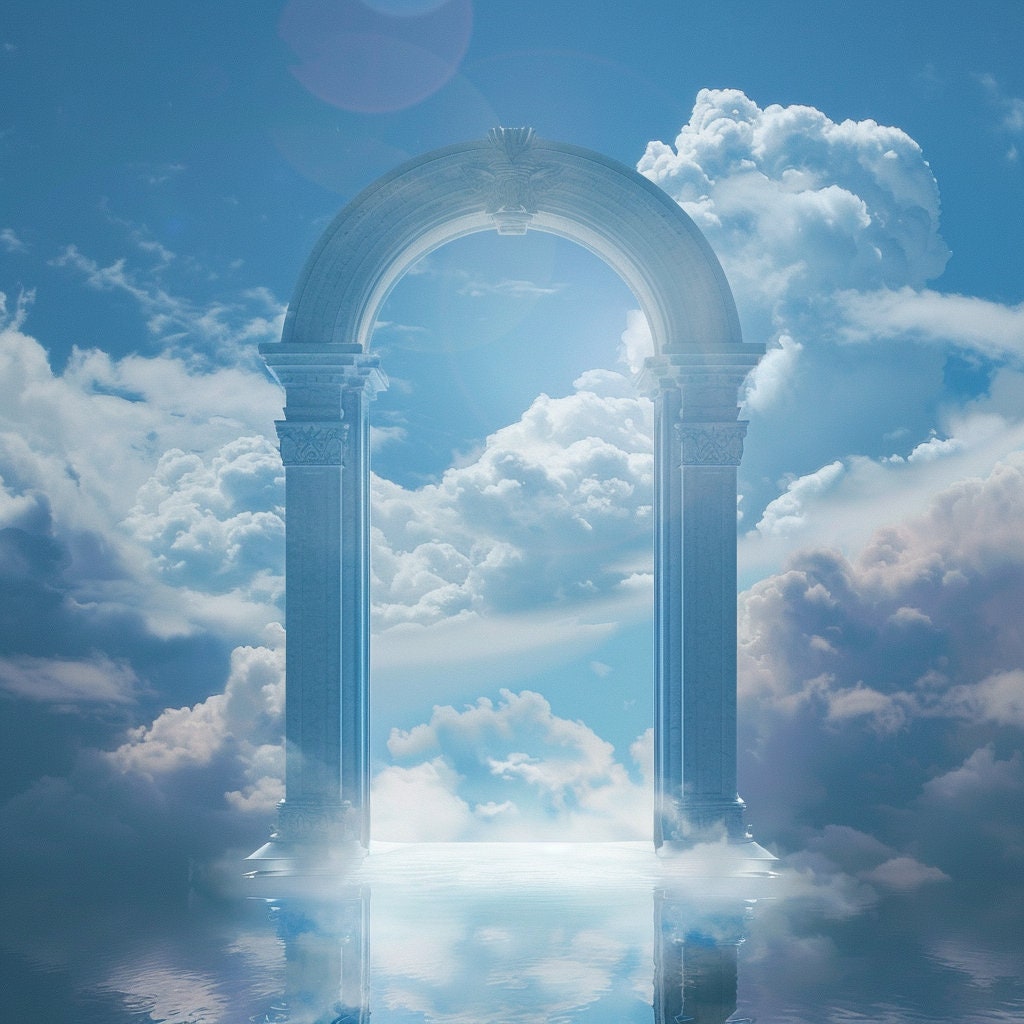 28 Dreamy Sky Portal Clipart, Celestial Gateway Digital Art, Heavenly Digital Background ...