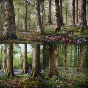 24 Forest Clipart, Woodland Scene, Nature Illustration, Spring Forest ...