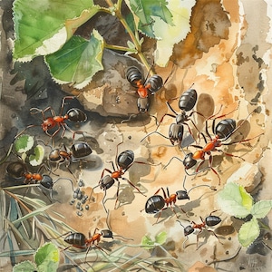 23 Ant Watercolor Clipart, Ant Clipart, Ant PNG, Ant Illustration ...