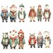 21 Winter Animals Watercolor Clipart, Transparent PNG, Christmas ...