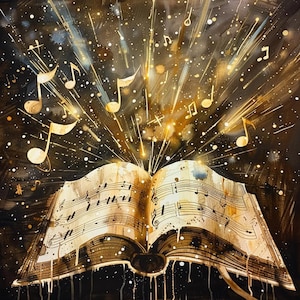 24 Vintage Musical Notes Clipart, Piano Sheet Music Illustration ...