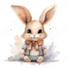 20 Watercolor Cute Bunny Clipart, Transparent, High Quality Pngs ...
