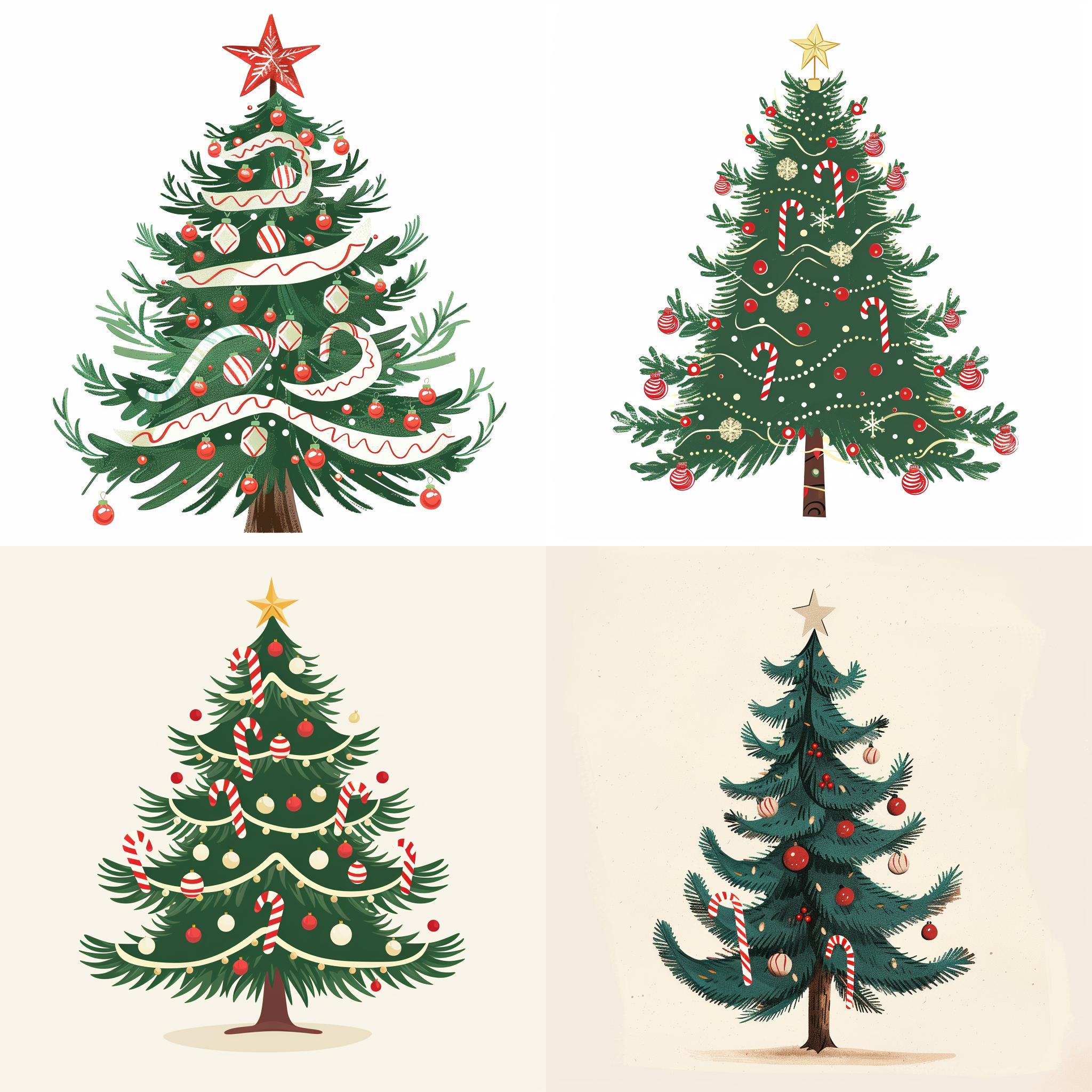 24 Christmas Tree Clipart, Holiday Clipart, Festive Tree Digital ...