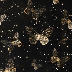 24 Gold Butterfly Clipart, Sparkle Butterflies PNG, Celestial Insect ...
