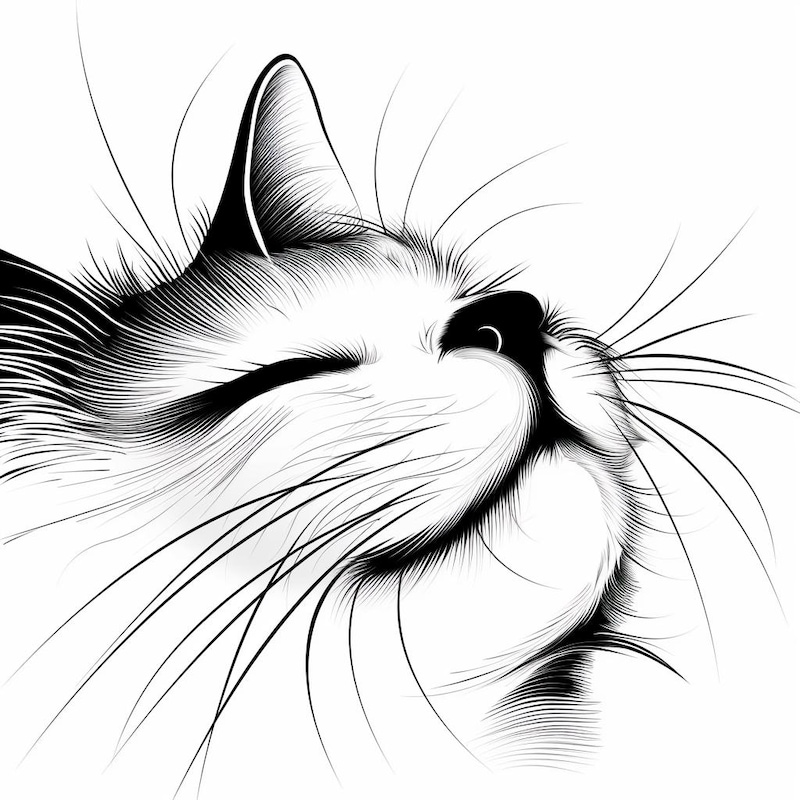 Abstract Cat Art - Etsy UK