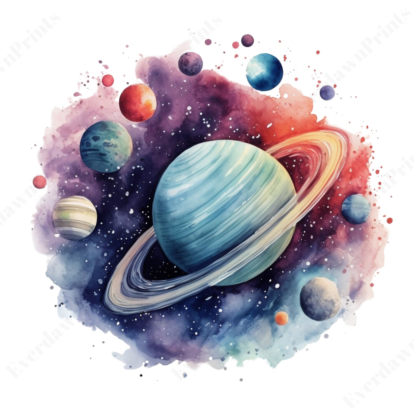 19 Outer Space Clipart Set, High Quality Transparent PNG Planets ...