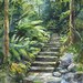 32 Forest Steps Clipart, Watercolor Jungle Clipart, Ferns Clipart ...