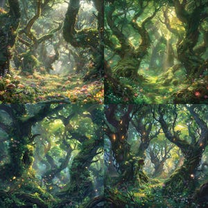 24 Magical Forest Clipart, Enchanted Woodland Digital Art, Mystical ...