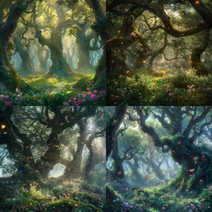 24 Magical Forest Clipart, Enchanted Woodland Digital Art, Mystical ...