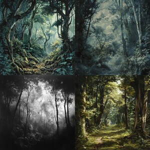 24 Enchanting Forest Clipart, Dark Woods Illustration, Mystical ...