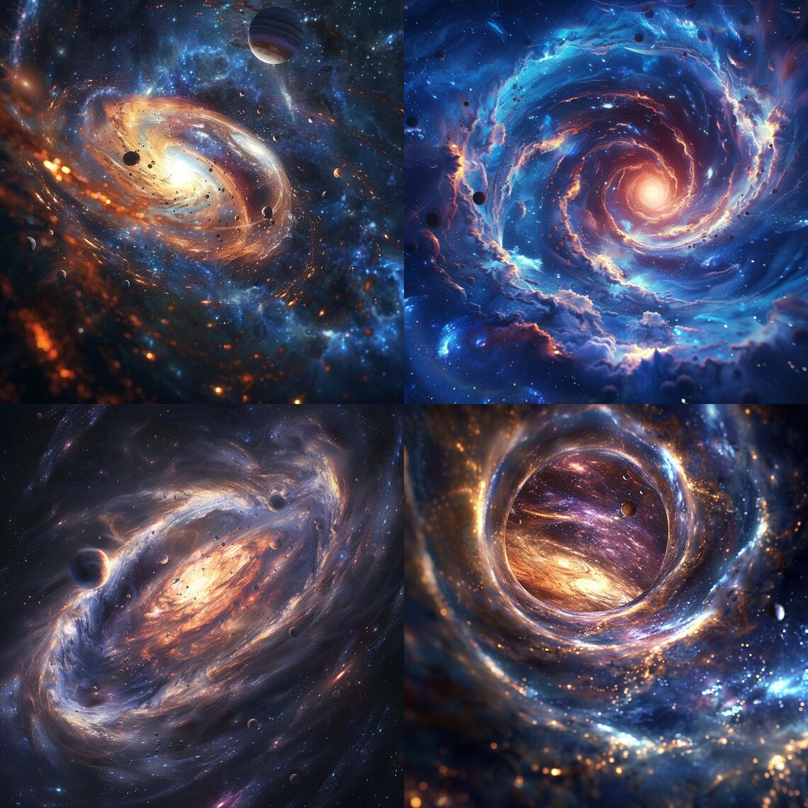 24 Galaxy Clipart, Space Vortex Art, Cosmic Swirls Graphics, Colorful ...