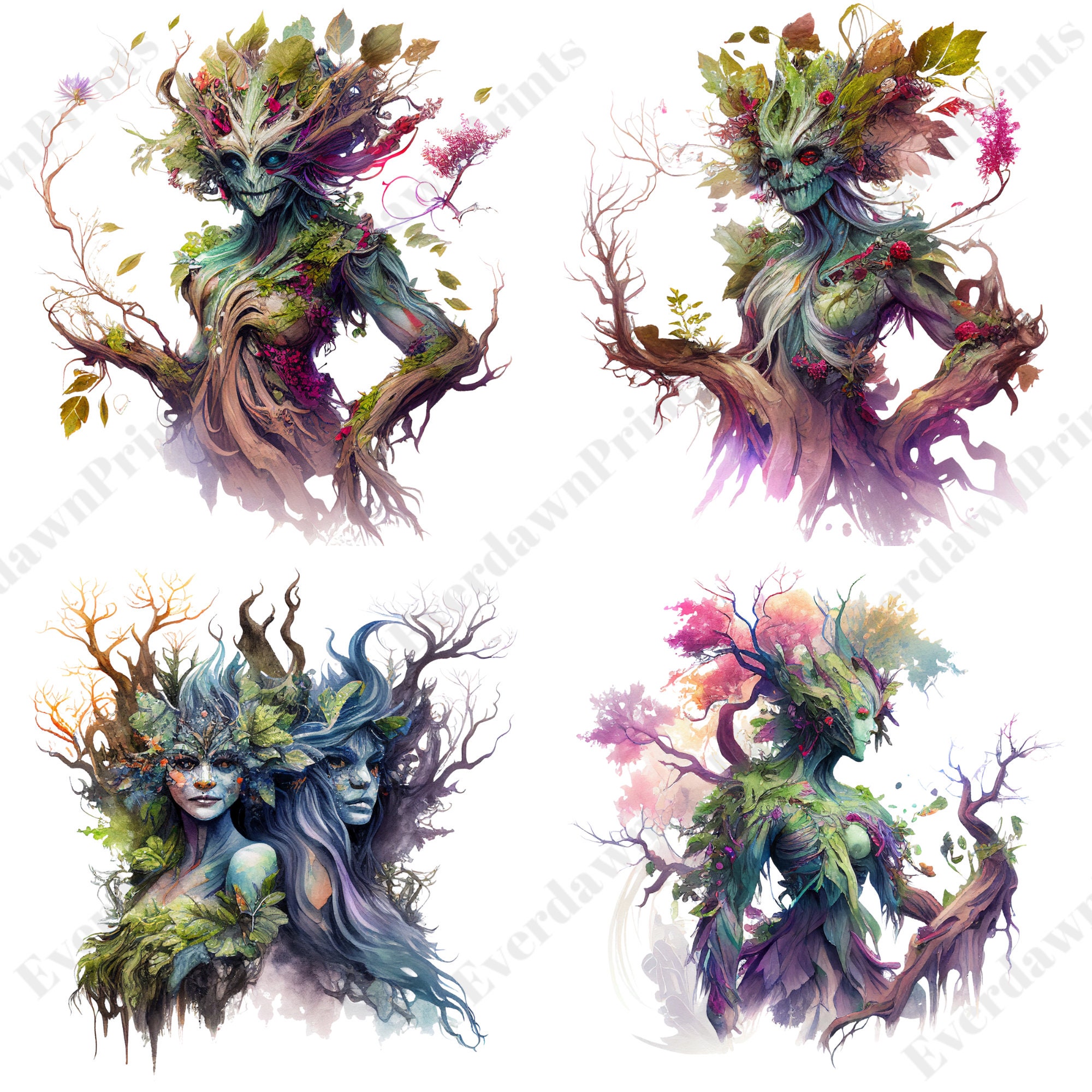 15 Dryad Clipart, Fantasy, High Quality Transparent PNG, Watercolor ...