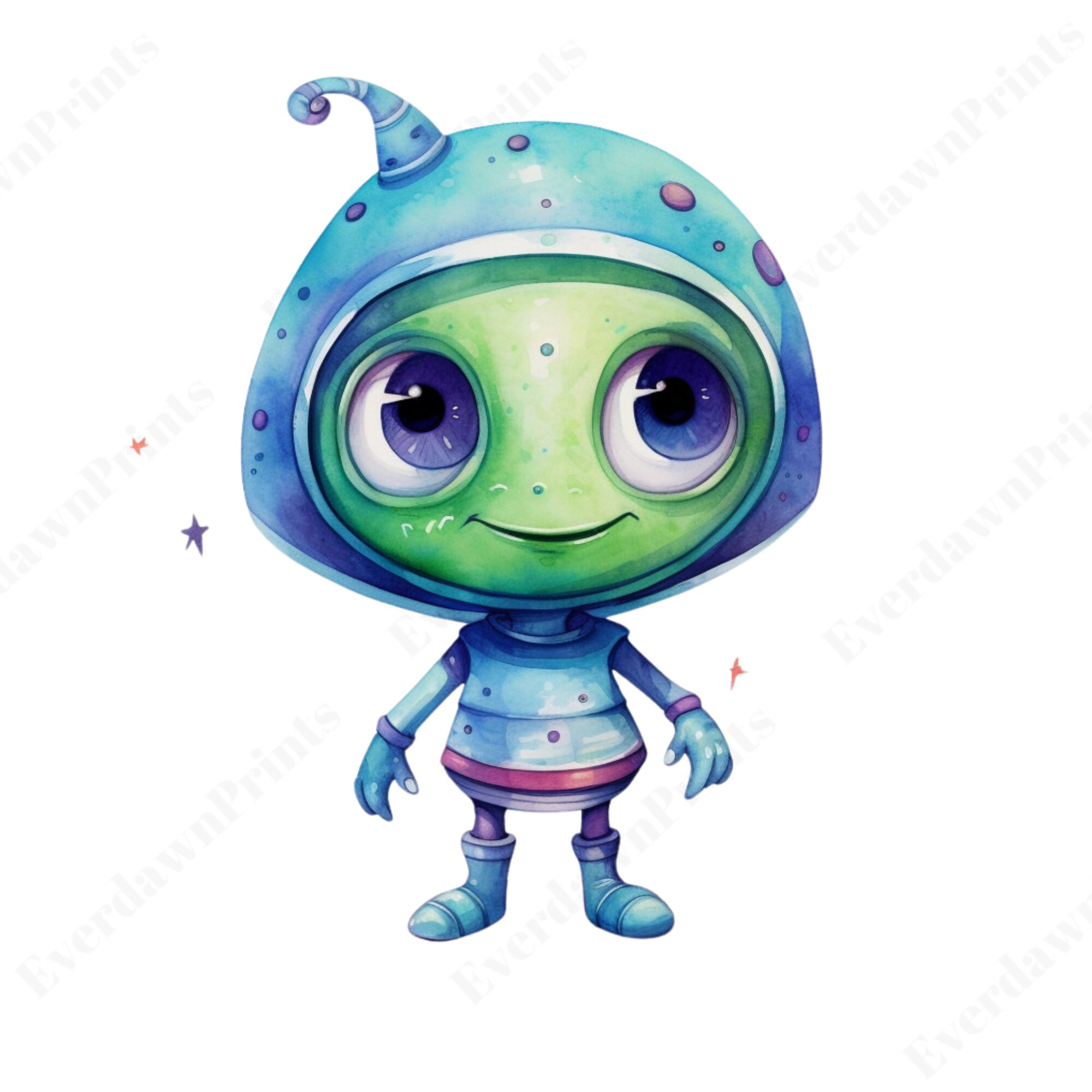 22 Alien Clipart High Quality Transparent PNG Watercolor Alien Clipart ...