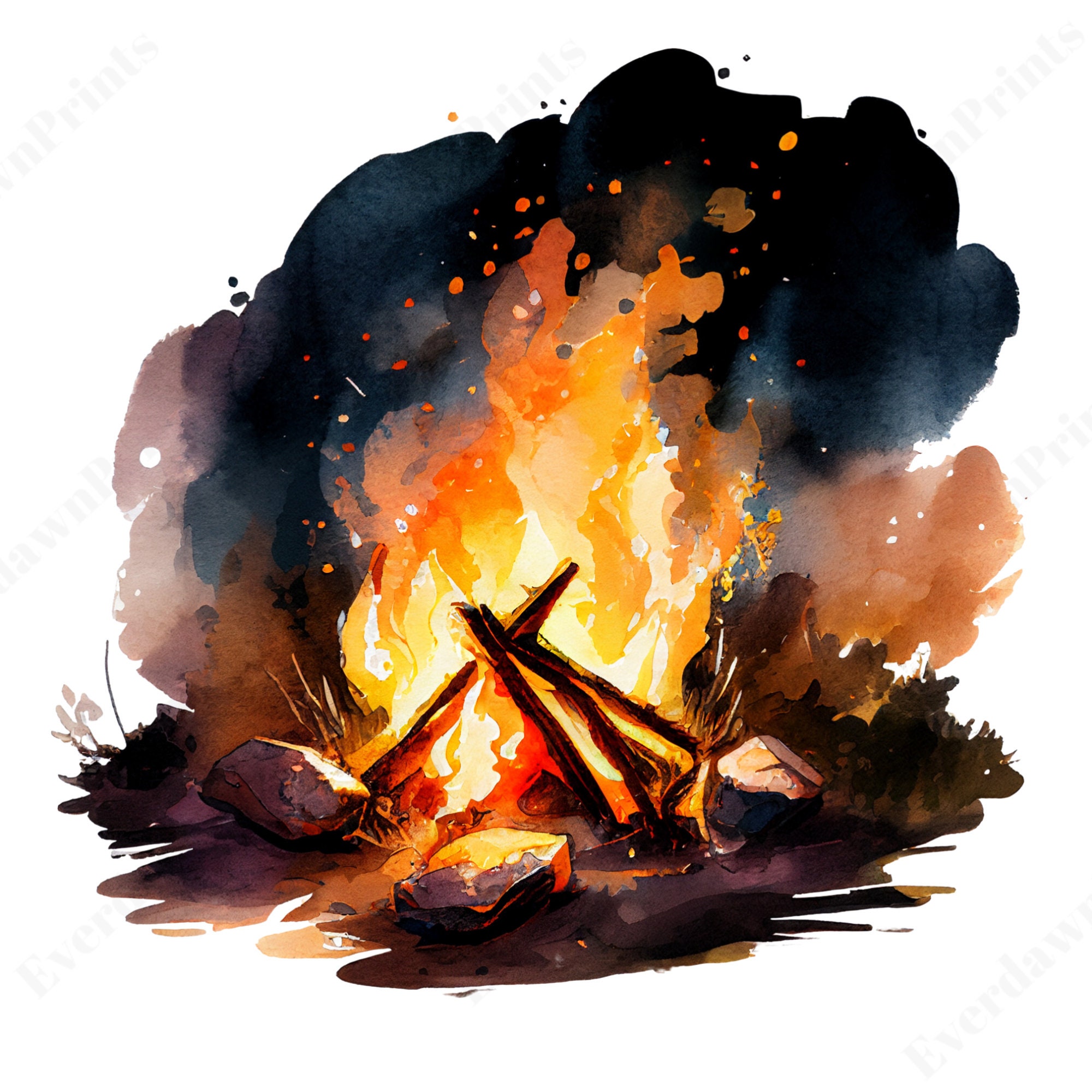 25 Watercolor Campfire Clipart, High Quality Transparent PNG ...