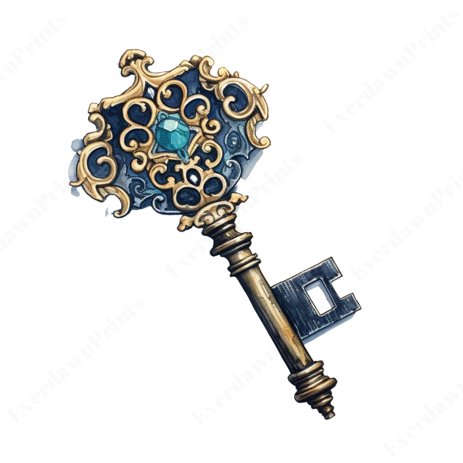 17 Watercolor Vintage Key Clipart, Transparent PNG, Vintage Clipart ...