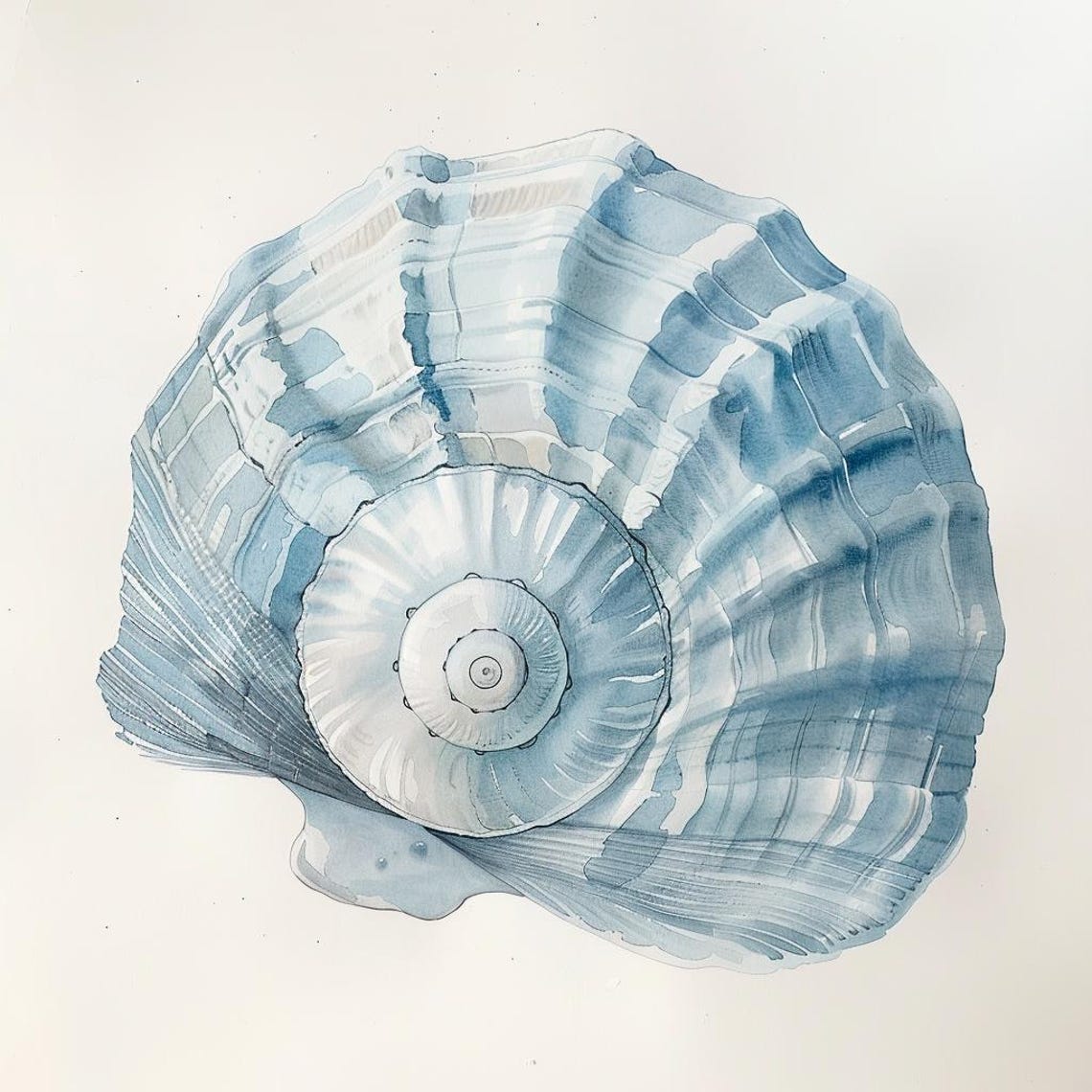 28 Large Blue Seashell Clipart, Ocean Marine Life Transparent Image ...