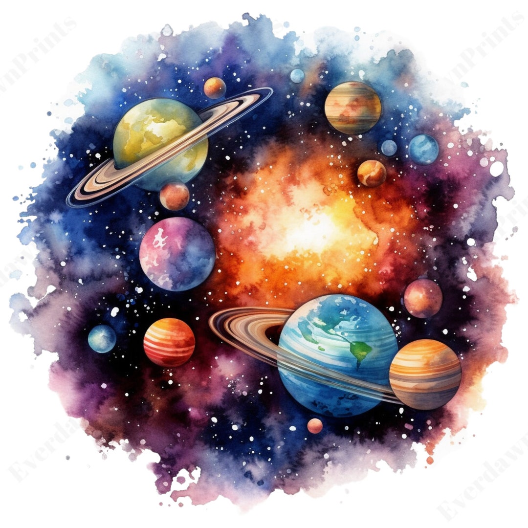 19 Outer Space Clipart Set, High Quality Transparent PNG Planets ...