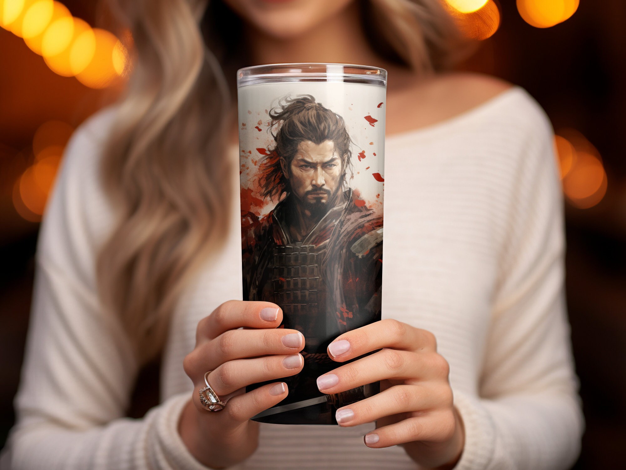 Samurai Tumbler Wrap Sublimation Design 20 Oz Skinny - Etsy