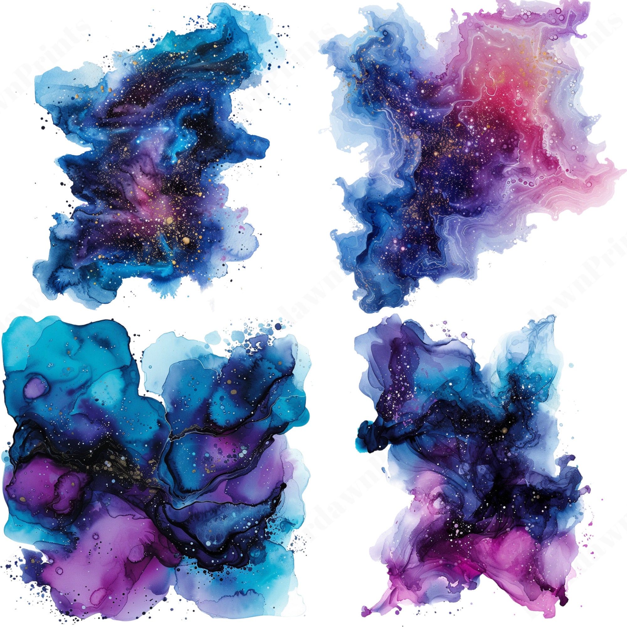 27 Colorful Ink Splash Clipart, Splash, Watercolor Splash, Cosmic ...