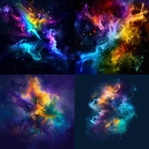 19 Cosmic Galaxy Nebula Clipart, Space Background Digital Download ...