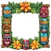 52 Watercolor Tiki Frames, Party Frames, Hawai Borders, Hawai Frames ...