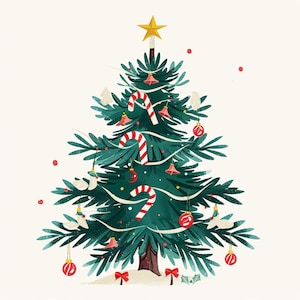 24 Christmas Tree Clipart, Holiday Clipart, Festive Tree Digital ...