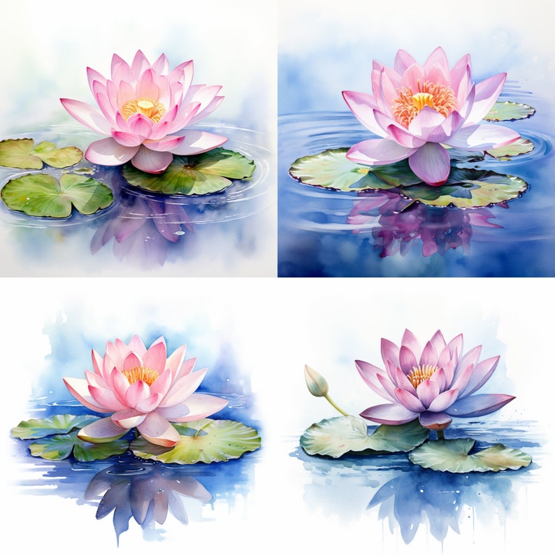 16 Watercolor Lily Clipart, High Quality PNG, 300 Dpi, Clipart, Floral ...