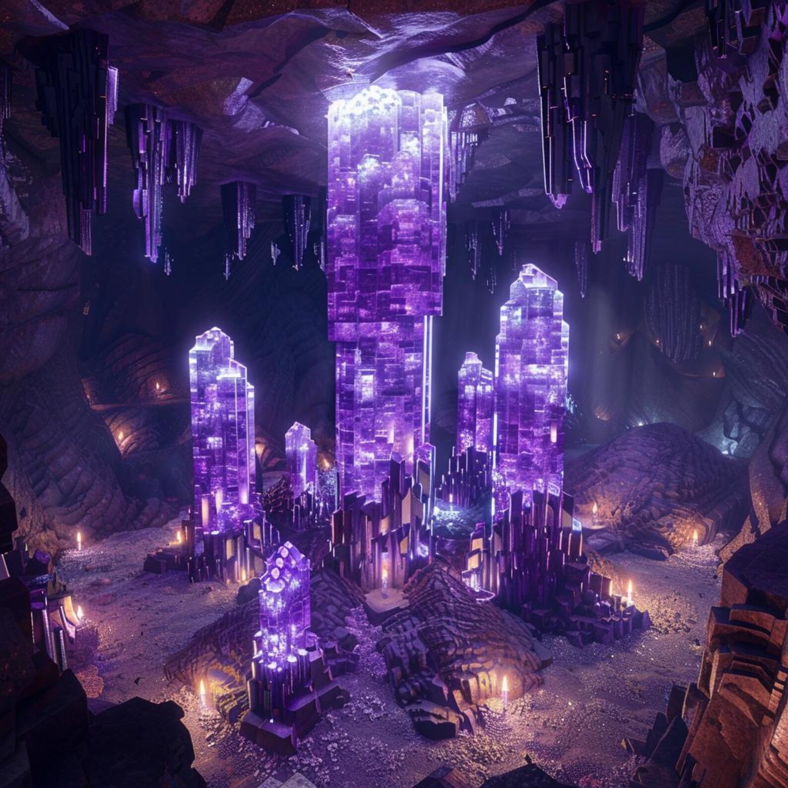 24 Enchanted Crystal Cavern Clipart, Fantasy Digital Download, Mystical ...
