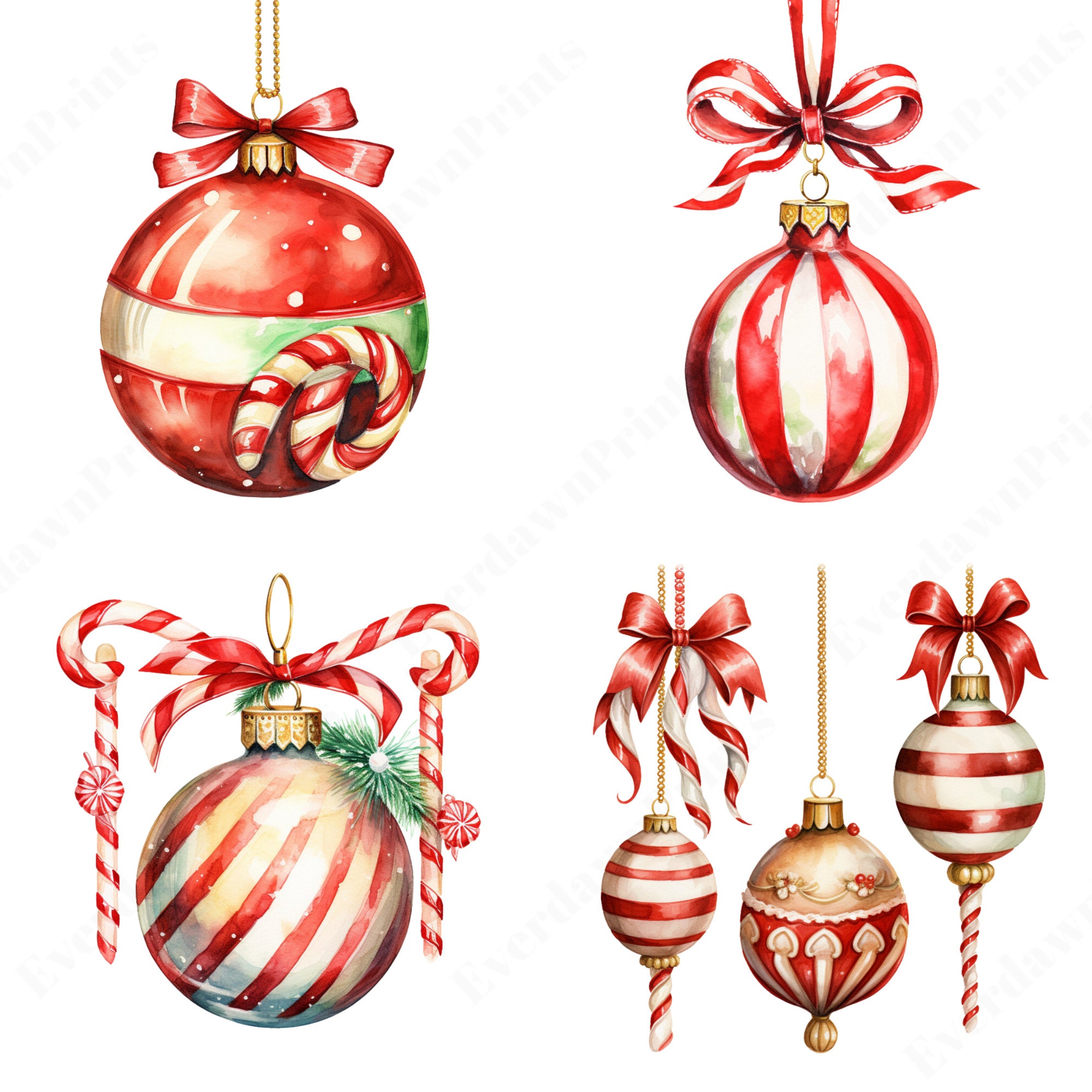 19 Christmas Bauble Clipart Volume 2, Transparent Clipart, Merry ...