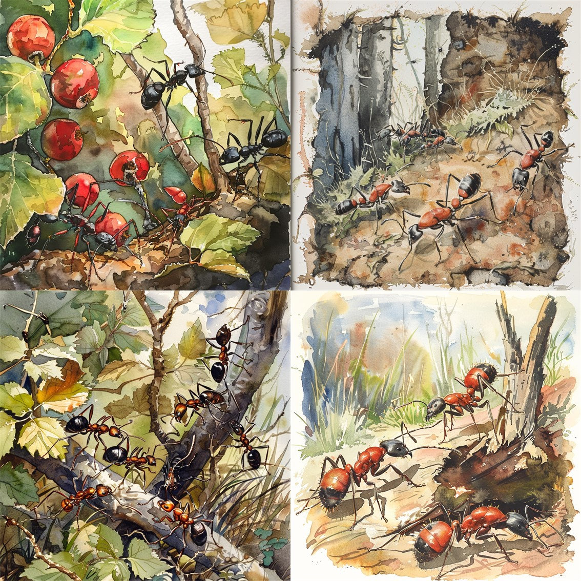 23 Ant Watercolor Clipart, Ant Clipart, Ant PNG, Ant Illustration ...