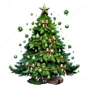 19 Watercolor Christmas Tree Clipart, Christmas Tree Png, Merry ...