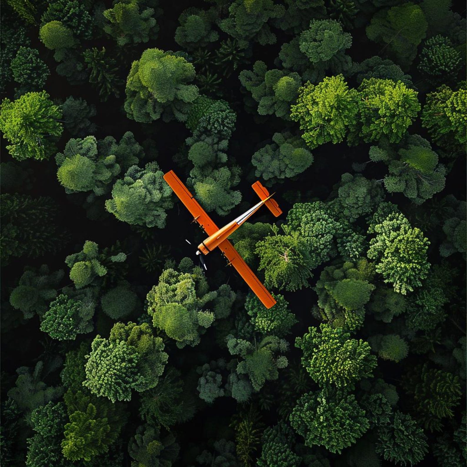 24 Airplane in Forest Clipart, Nature Aviation Digital Art, Green ...