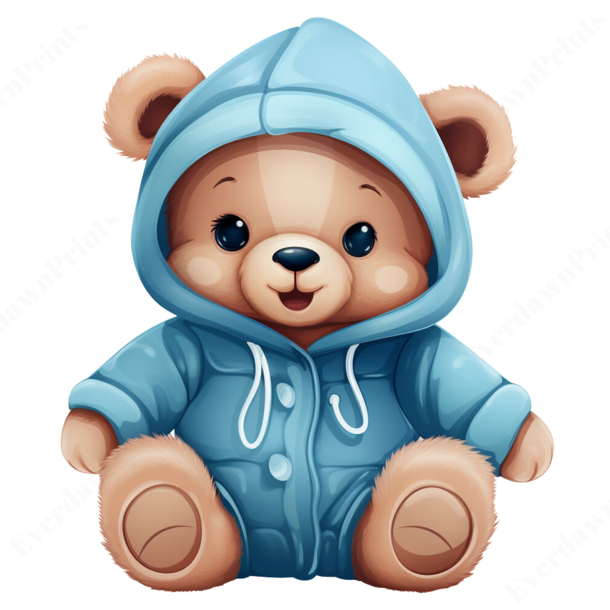 29 Watercolor Teddy Bear Hoodie Clipart, Teddy Bear Clipart ...
