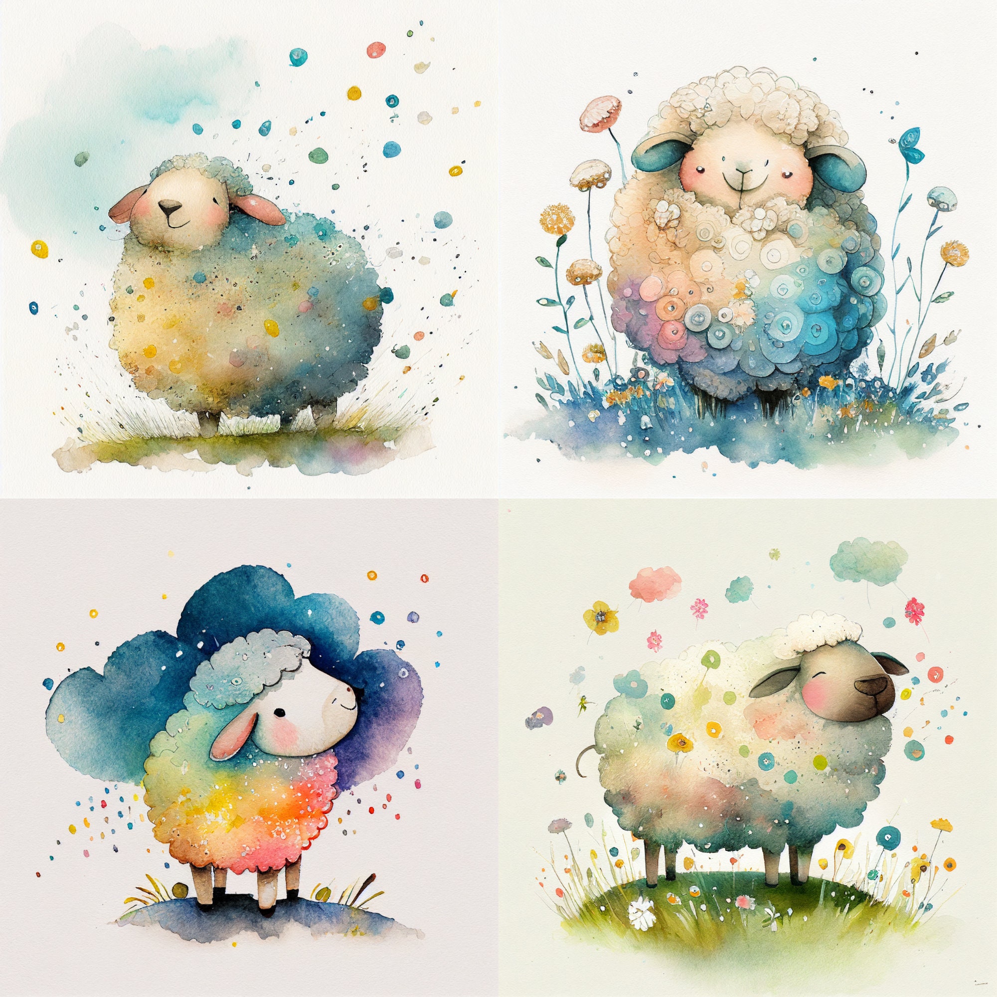 39 Cute Sheep Clipart, Child Illustration, High Quality Pngs, Nursery ...
